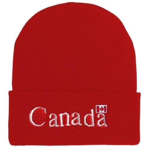 CDA Toque Knitrted>Canada Logo Emb. Red - Reppa Flags and Souvenirs